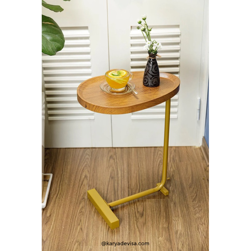 Jual coffee table steel aesthetic / meja lucu besi dengan kayu | Shopee ...