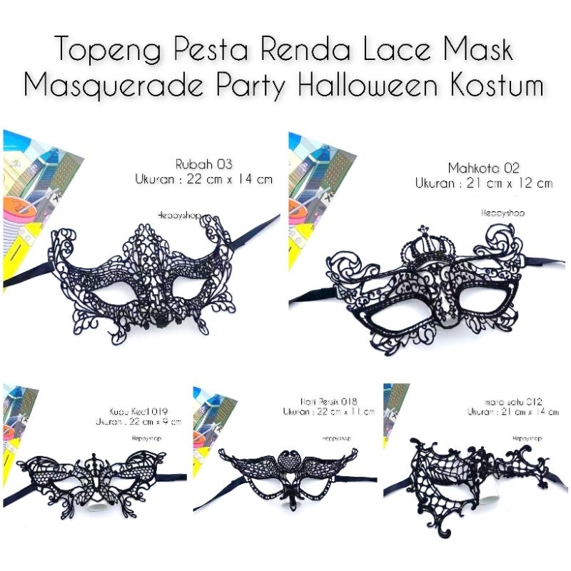 Jual Topeng Pesta Renda Lace Mask Masquerade Party Halloween Kostum ...