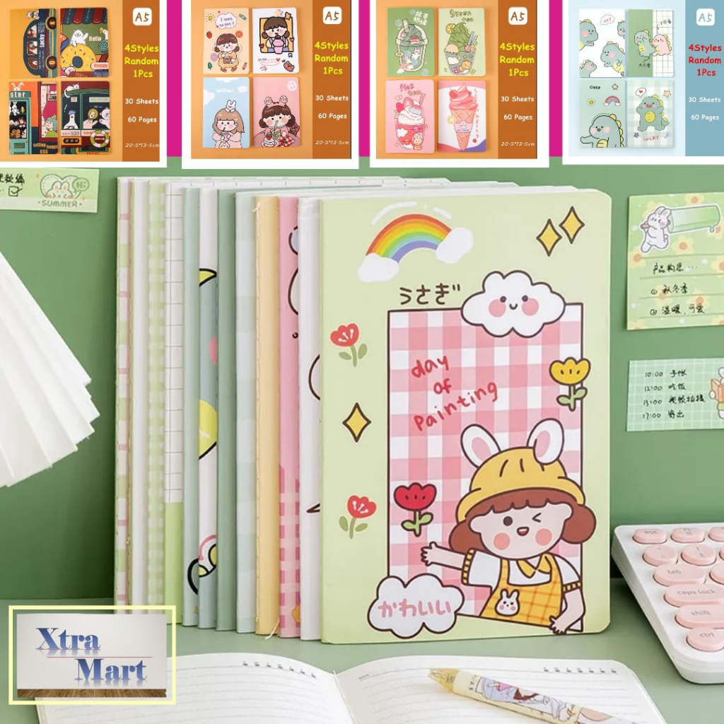 Jual XM - Notebook A5 Karakter Lucu Buku Tulis A5 Buku Catatan Karakter ...
