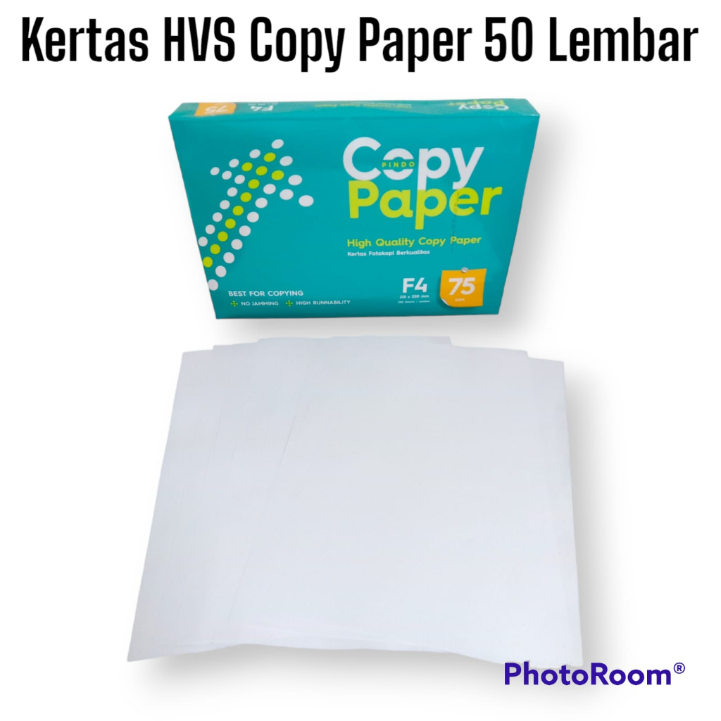 Jual KERTAS HVS UKURAN F4 / COPY PAPER / KERTAS FOTOKOPI 75 GSM ISI 50 ...