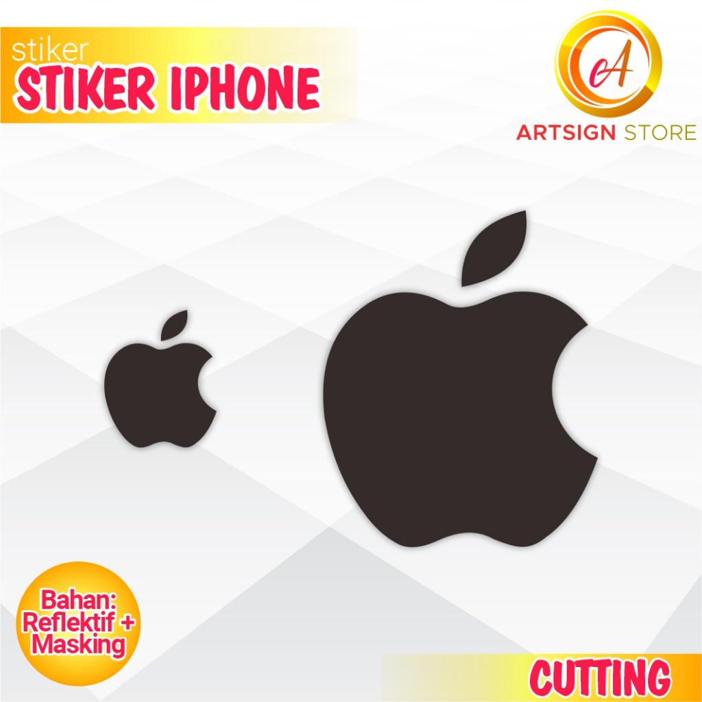 Jual Stiker Iphone Sticker Iphone Stiker Logo Iphone Promax Stiker ...