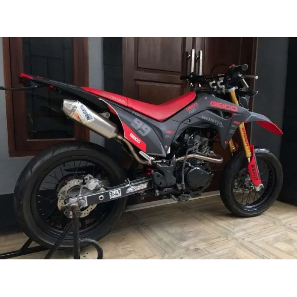 Jual DECAL CRF 150 L SUPERMOTO FULL BODY CUSTOM DESAIN FREE UBAH NOMOR ...