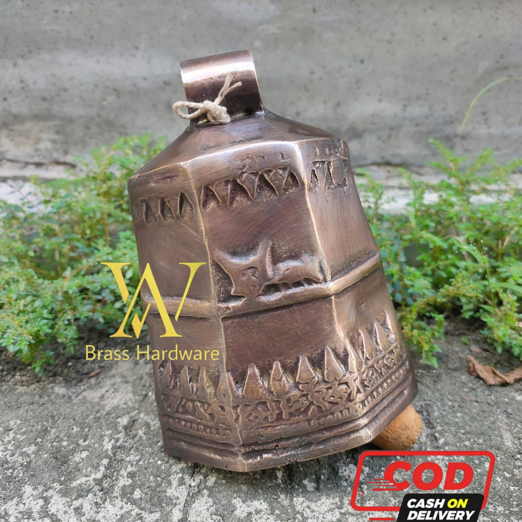 Jual Bel Lonceng Kuningan Klontong Sapi Segi Enam Antik 1 Pcs | Shopee ...