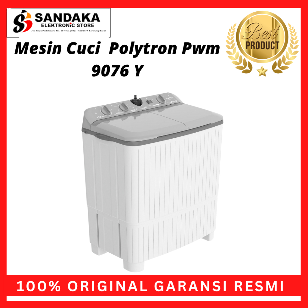 Jual Polytron Mesin Cuci Pwm 9076Y 2 Tabung 9 Kg | Shopee Indonesia