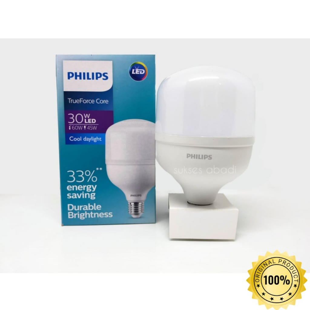 Jual LAMPU LED PHILIPS 30 W E27 TRUE FORCE HIGH LUMENS T-FORCE KAPSUL | Shopee Indonesia