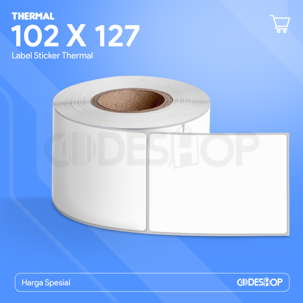Jual KERTAS LABEL STICKER JNE 102 X 127 BARCODE THERMAL 102X127MM RESI ...