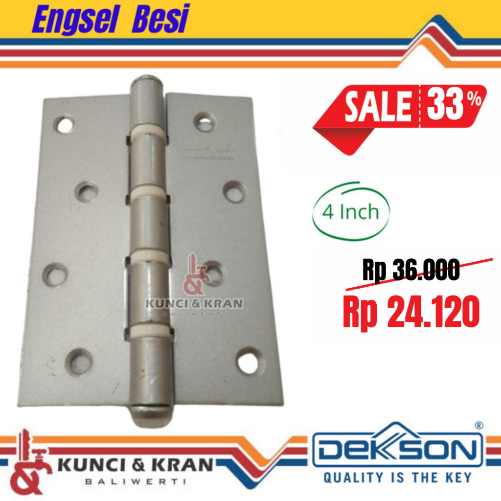 Jual Engsel pintu Dekkson NYLON ES IR 4X3X2 4NR NA Engsel Besi Dekson ...
