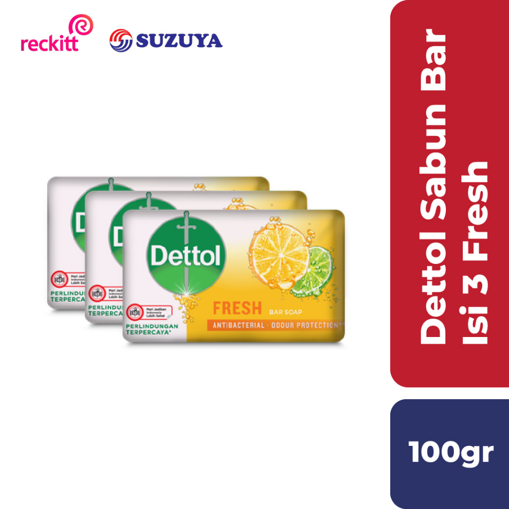 Jual Dettol Sabun Bar Isi3 Fresh 100Gr | Shopee Indonesia
