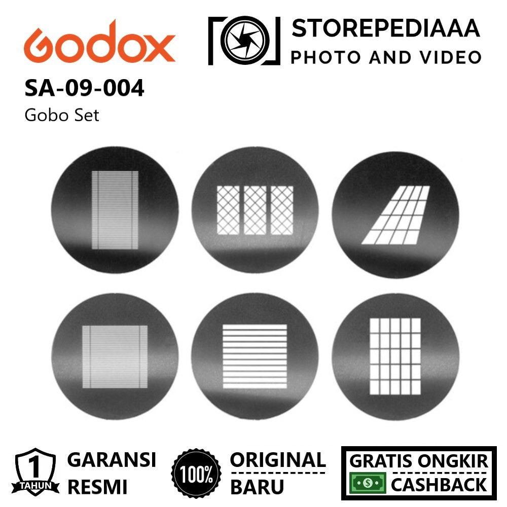 Jual Godox SA-09-004 Gobo Set for SA-P Projection Attachment Flash LED | Shopee Indonesia