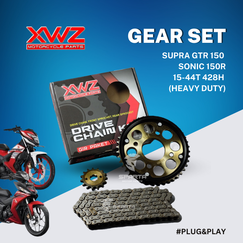 Jual GEAR GIR SET GIR PAKET SUPRA GTR 150 SONIC 150R XWZ | Shopee Indonesia