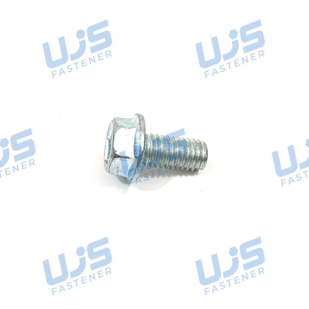 Jual Flange Bolt 8x15 Baut Topi M8x15 Kunci 12 Putih | Shopee Indonesia