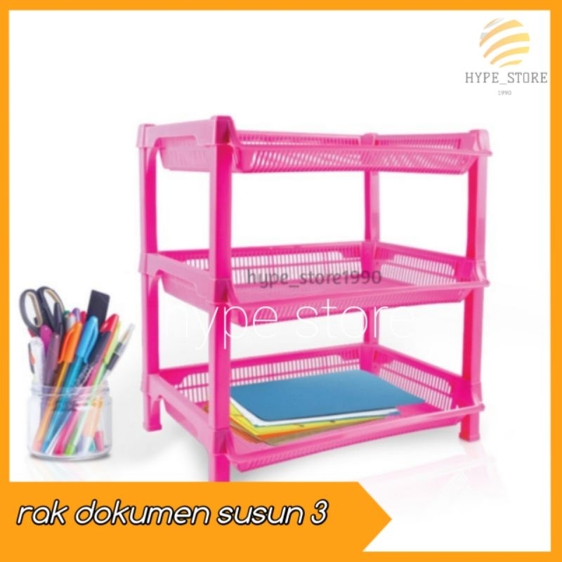 Jual RAK DOKUMEN SUSUN TIGA/RAK BUKU TULIS | Shopee Indonesia