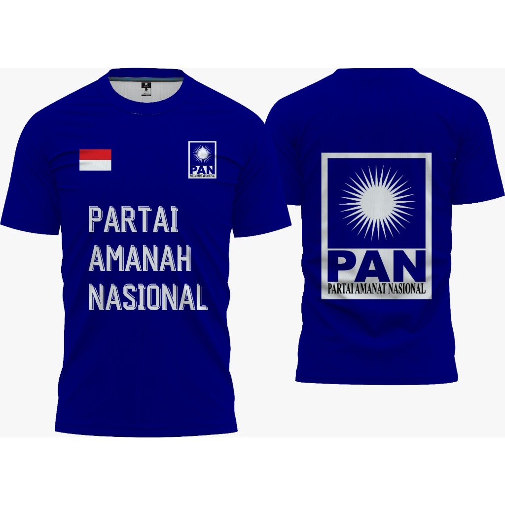 Jual Jersey Partai PAN kualitas premium/ kaos partai PAN | Shopee Indonesia
