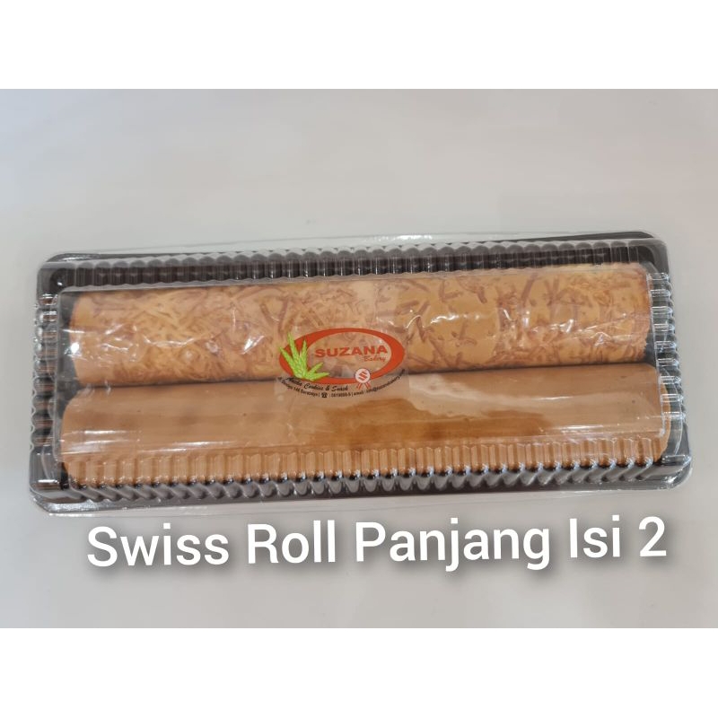 Jual Swiss Roll Panjang Isi 2 | Roti Suzana Bakery | Shopee Indonesia