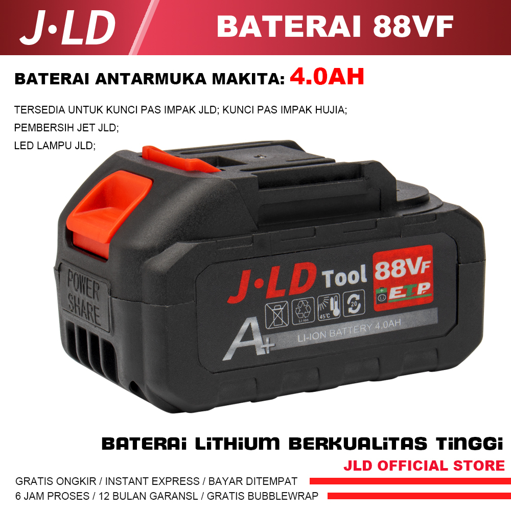 Jual JLD bor baterai 88VF - 4.0Ah BATERAI MESIN BOR BY JLD - BATERAI ...