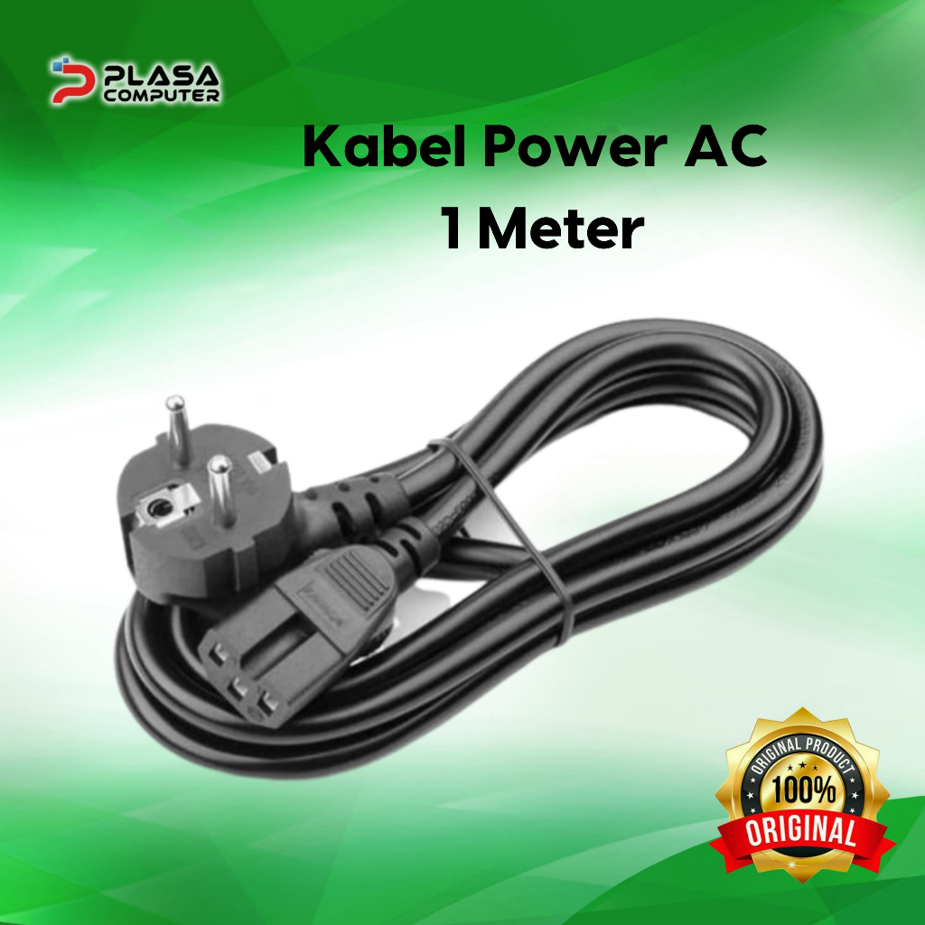 Jual Kabel power AC 3Pin panjang 1 Meter | Shopee Indonesia