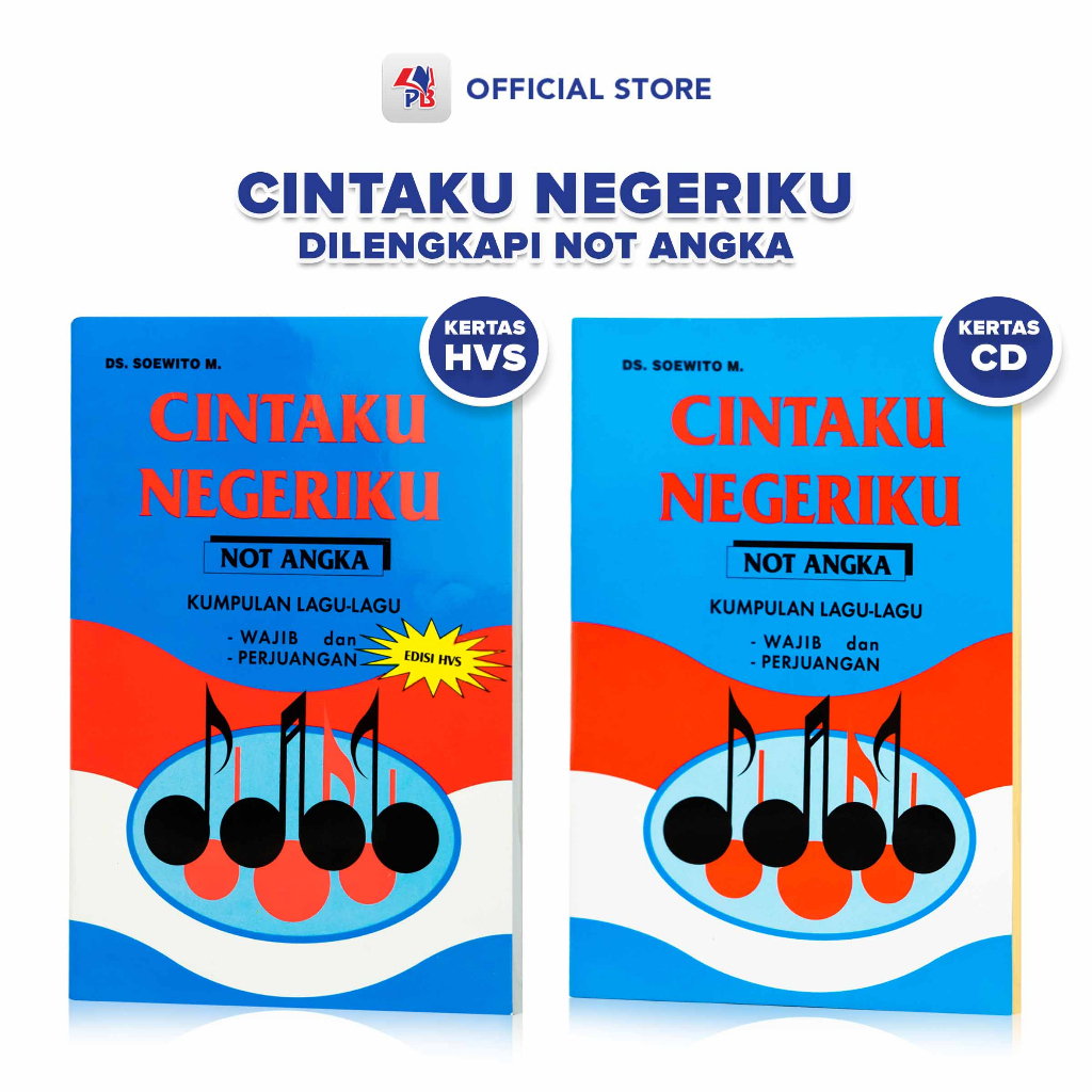 Jual Buku Musik / Cintaku Negeriku Not Angka Cover Biru Kertas HVS Dan ...