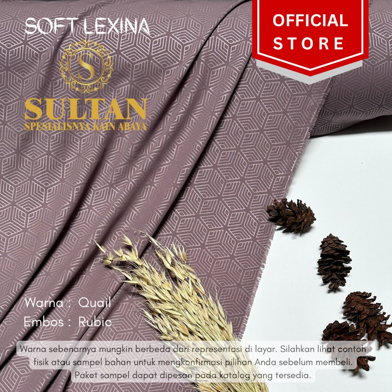 Jual 50CM EMBOS RUBIC SOFT LEXINA QUAIL KAIN ABAYA SULTAN (MEREK LAMA ...