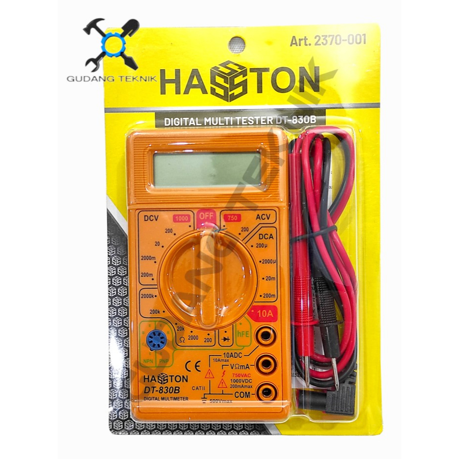 Jual Multitester Multi Tester DIGITAL DT830B 2370-001 HASSTON PROHEX ...