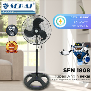 Jual SEKAI: Stand Fan Tornado Besi 18 Inci (Kipas Angin Berdiri) SFN-1808 | Shopee Indonesia