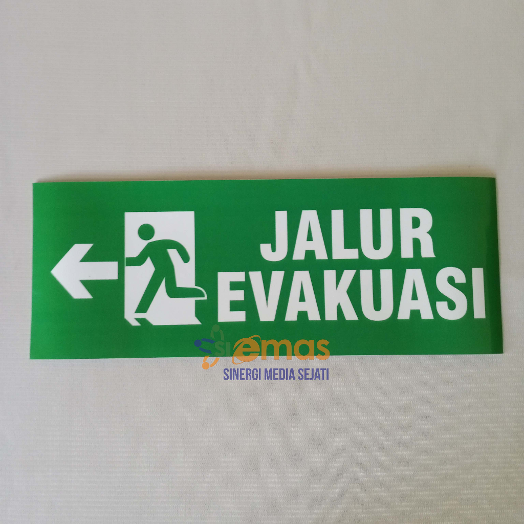 Jual Stiker Rambu Jalur Evakuasi | Stiker Jalur Evakuasi Waterproof ...