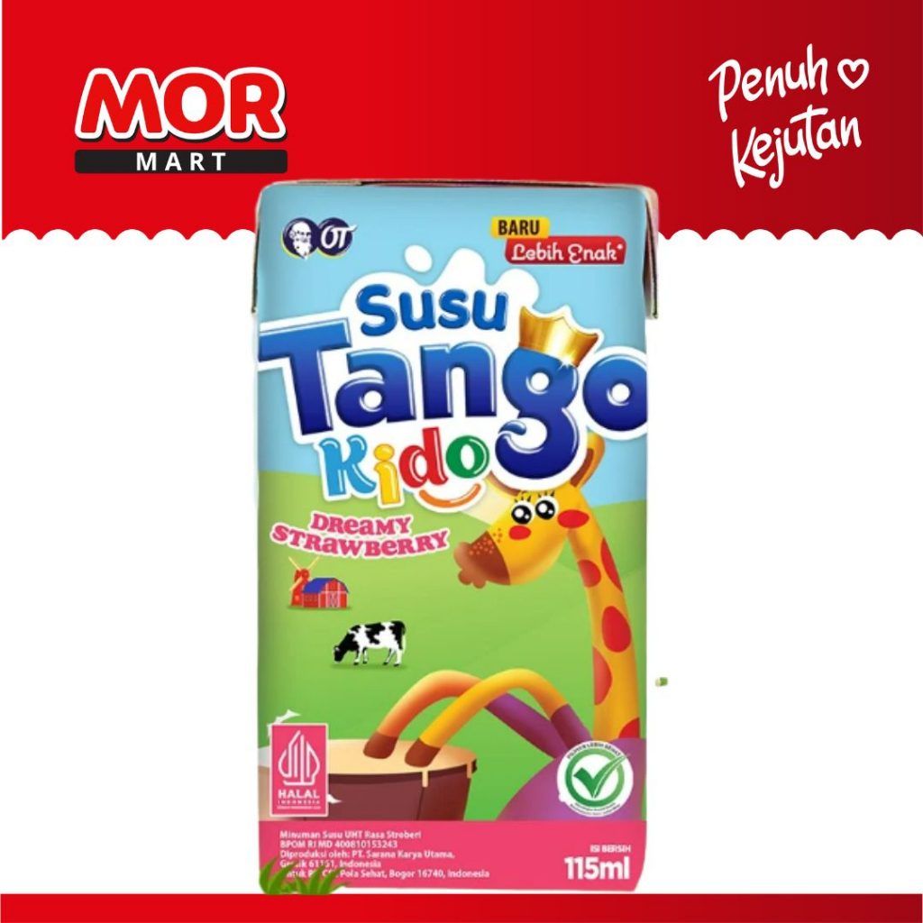Jual TANGO KIDO Drink Susu UHT Sapi Segar 115 ml - Strawberry | Shopee ...