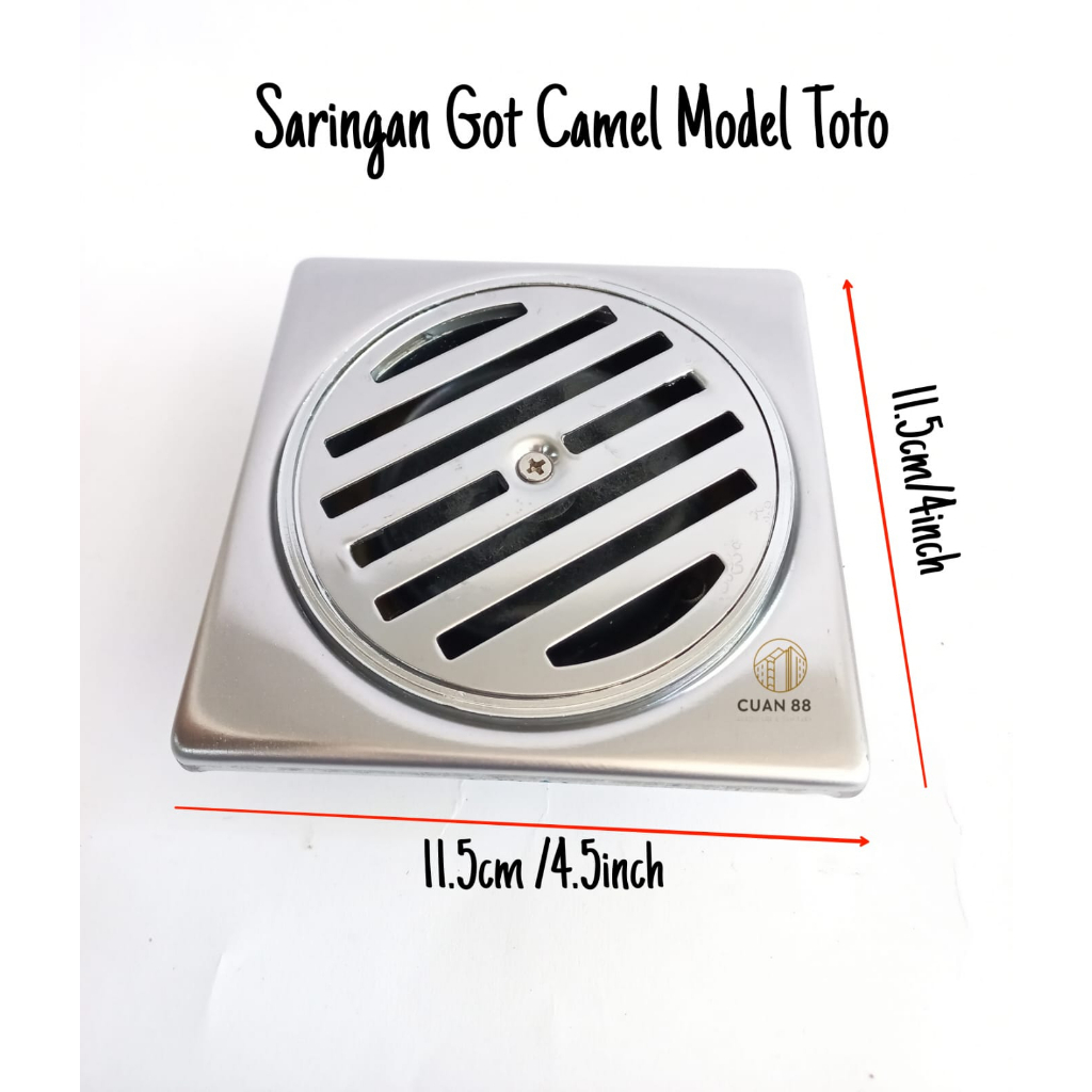 Jual Saringan Got Stainlees Bolzano / Saringan Got Floor Drain Model Toto | Shopee Indonesia