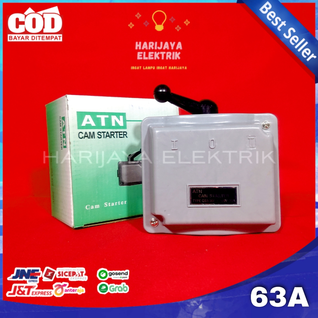 Jual ATN CAM STARTER GZ 63A QS5-63 P/3 SAKLAR OHM TUAS GENSET HANDLE ...