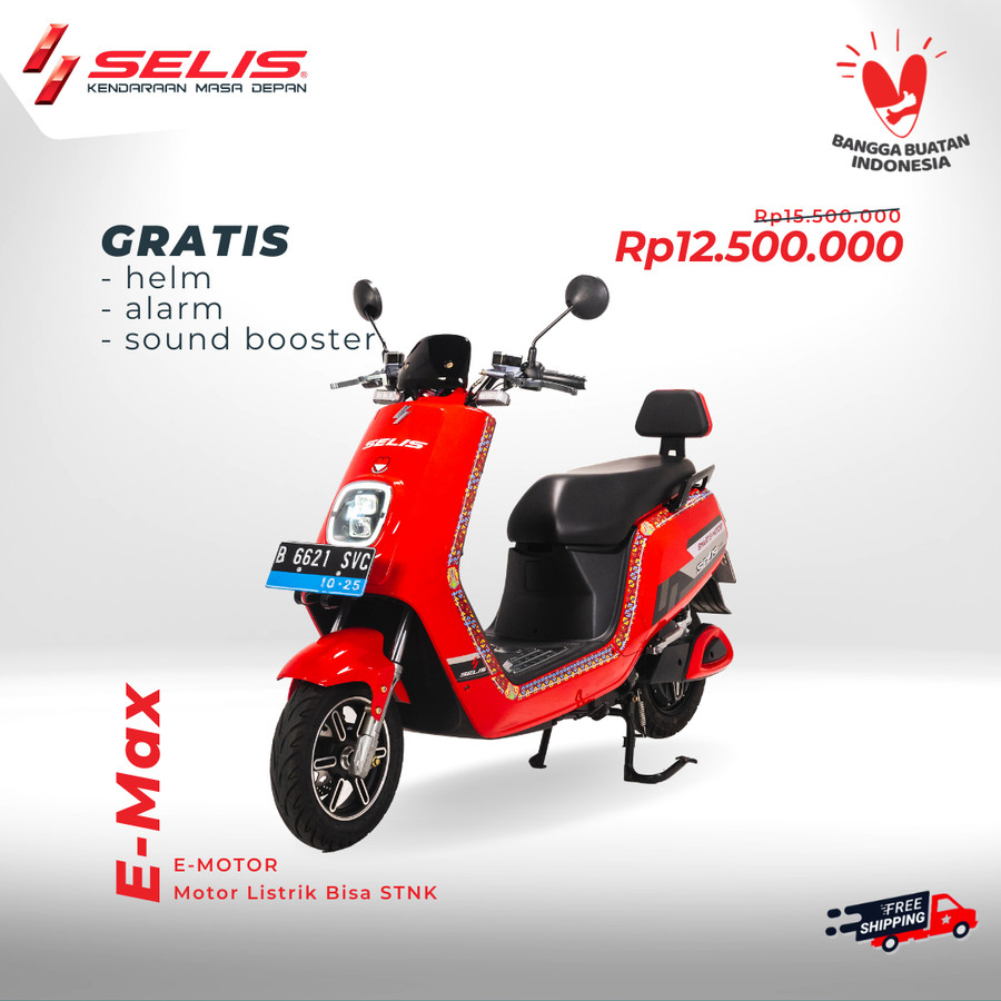 Jual MOTOR LISTRIK SELIS TIPE E-MAX (SLA) | Shopee Indonesia