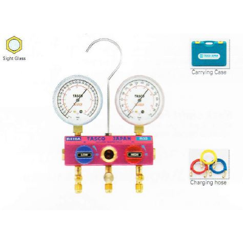 Jual TASCO GAUGE MANIFOLD KIT TA 122G-1-EXP manifold AC asli jepang untuk refrigeran refrigerant ...
