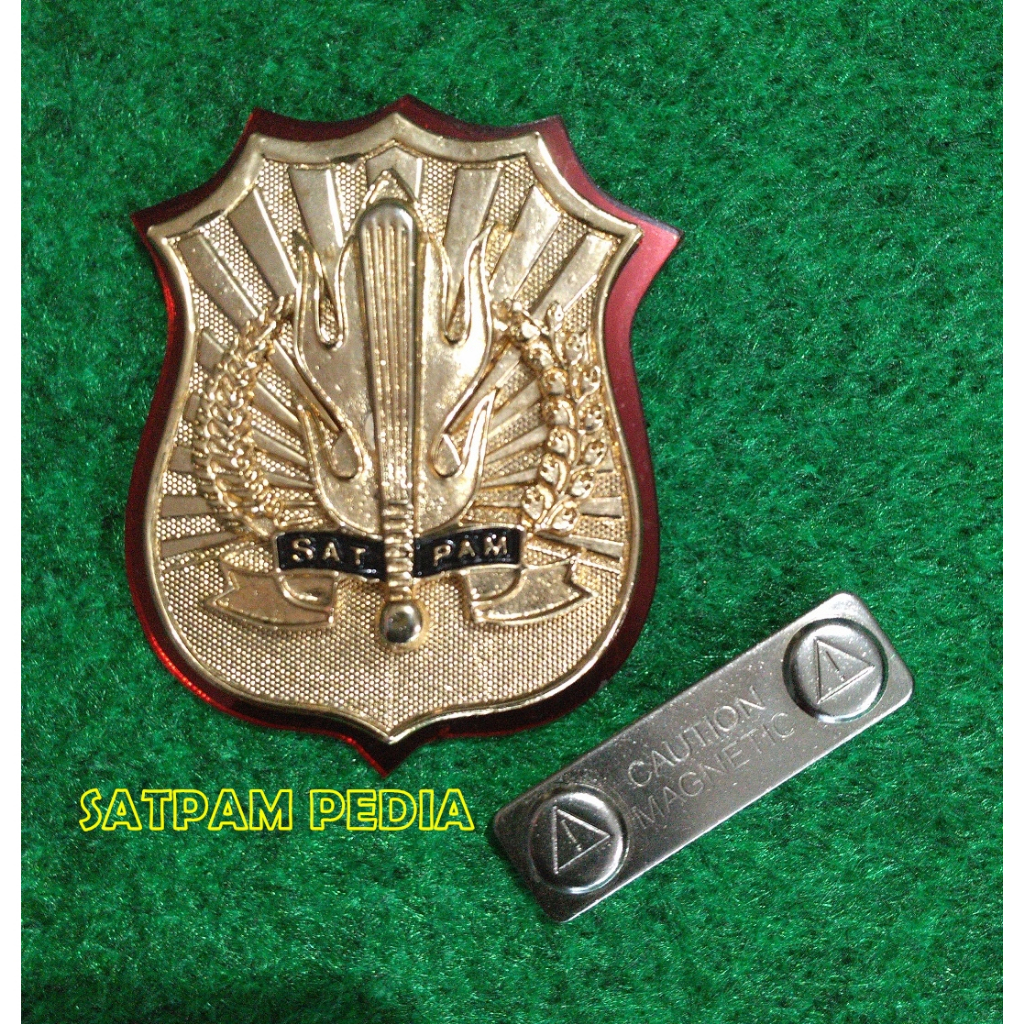 Jual Kewenangan Satpam Akrilik Gold Magnet - Lencana Satpam Akrilik ...