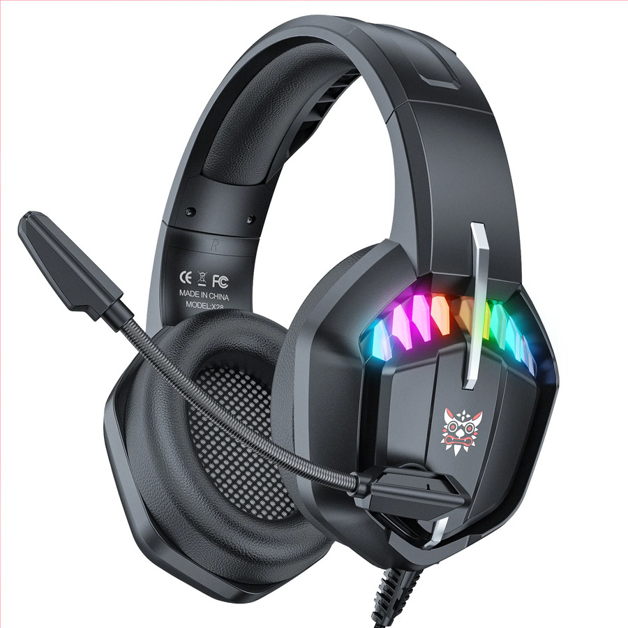 Jual ONIKUMA HEADSET GAMING RGB X28 NOISE CANCELING MICROPHONE - BLACK ...