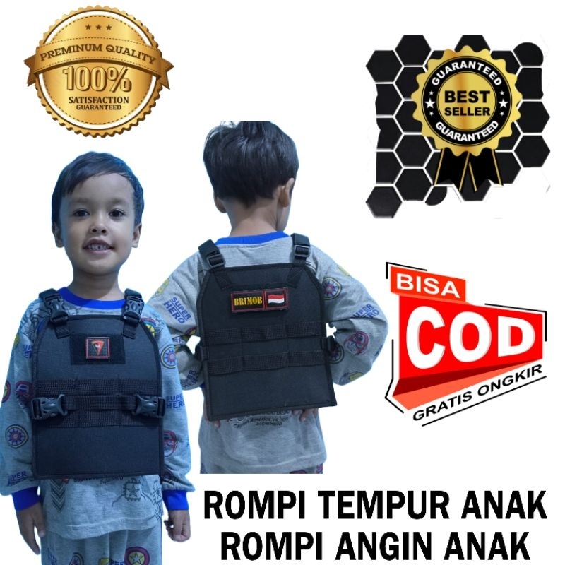 Jual ROMPI BODY VEST ANAK ROMPI PROFESI ANAK ROMPI MOTOR ANAK HITAM ...