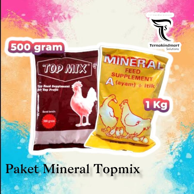 Jual Top Mix danMineral Ayam Bebek Puyuh - PAKET Topmix Mineral 1.5 Kg | Shopee Indonesia