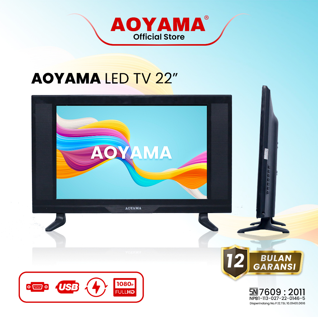 Jual TV LED AOYAMA TELEVISI 22''INCH / TV DIGITAL AOYAMA / TV DIGITAL ...