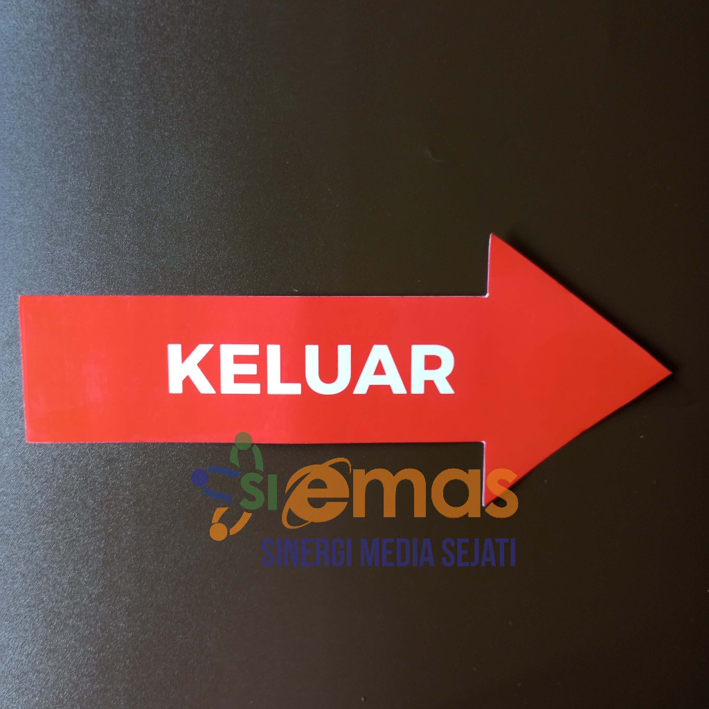Jual Stiker Panah Penunjuk Arah Keluar | Sticker Tanda Keluar | Panah ...