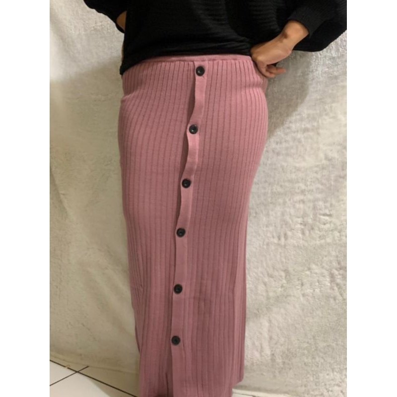 Jual [BISA COD] Rok Rajut Span Maxi / Rok Rajut Panjang / Rok Span Knit ...