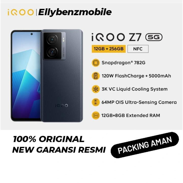 Jual vivo iQOO Z7 5G 12/256 New Garansi Resmi | Shopee Indonesia