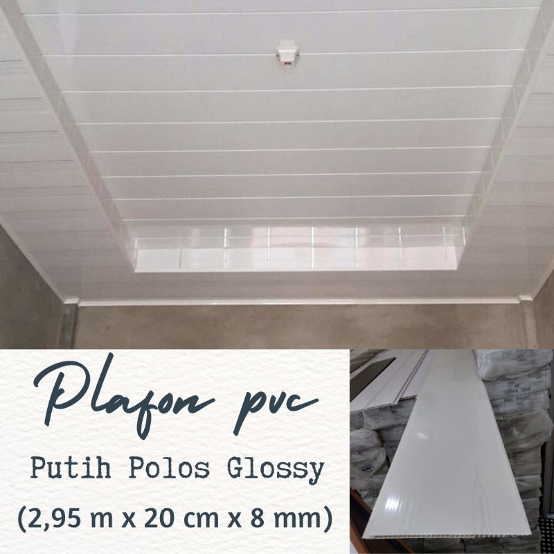 Jual RB Plafon PVC Putih Polos Motif Kayu Ceiling Merk Tiger Anti Jamur ...