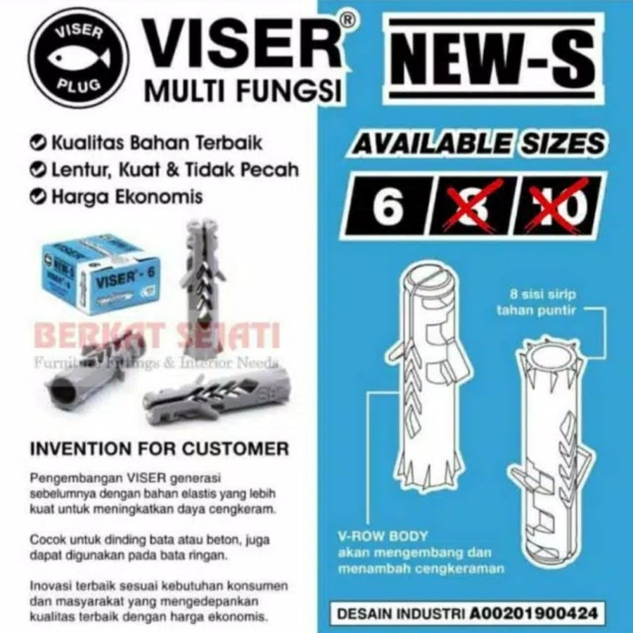 Jual NEW-S New Viser Fiser S 6 S6 Hebel Bata Tembok Dinding Beton (1 ...