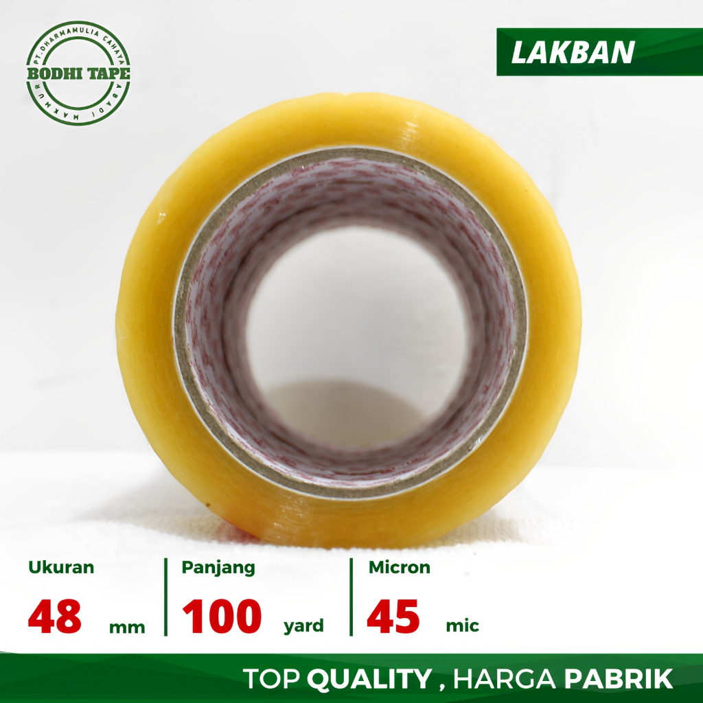 Jual LAKBAN BODHI TAPE BENING & COKLAT 48MM X 100YARD PERROLL | Shopee Indonesia