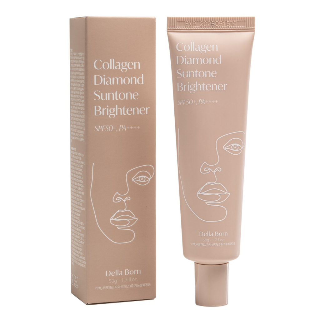 Jual DELLA BORN Collagen Diamond Suntone Brightener SPF50+ PA++++ 50g ...