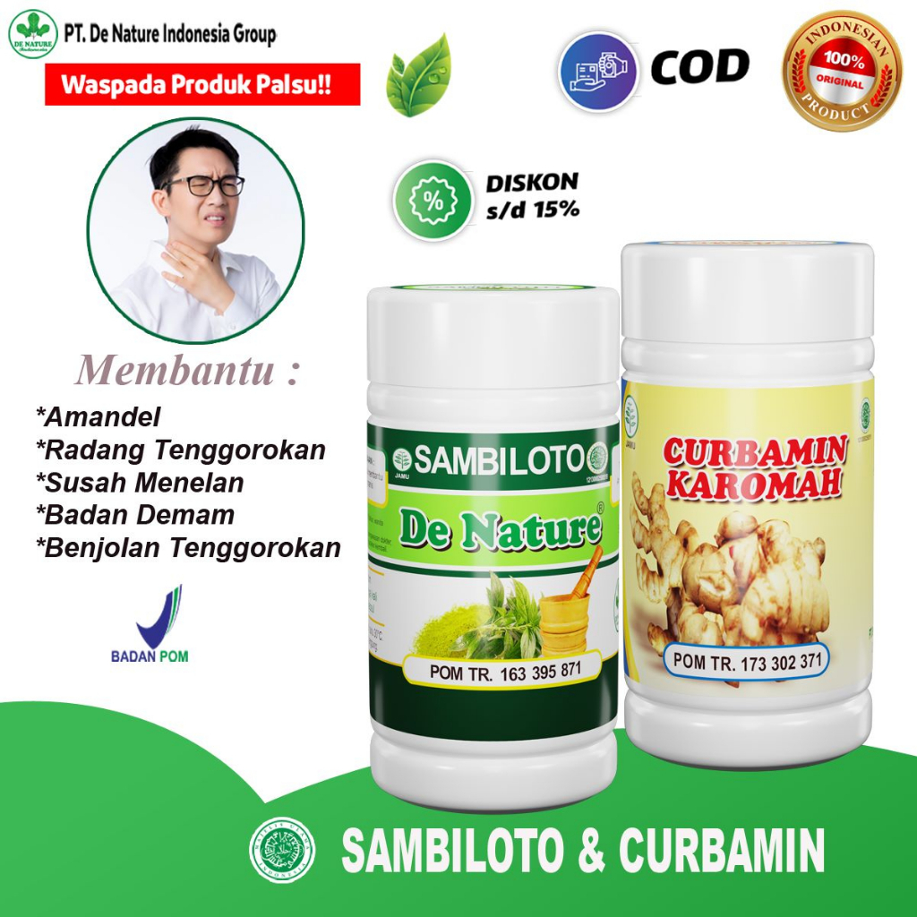 Jual Sambiloto Curbamin Obat amandel ampuh radang tenggorokan sakit ...