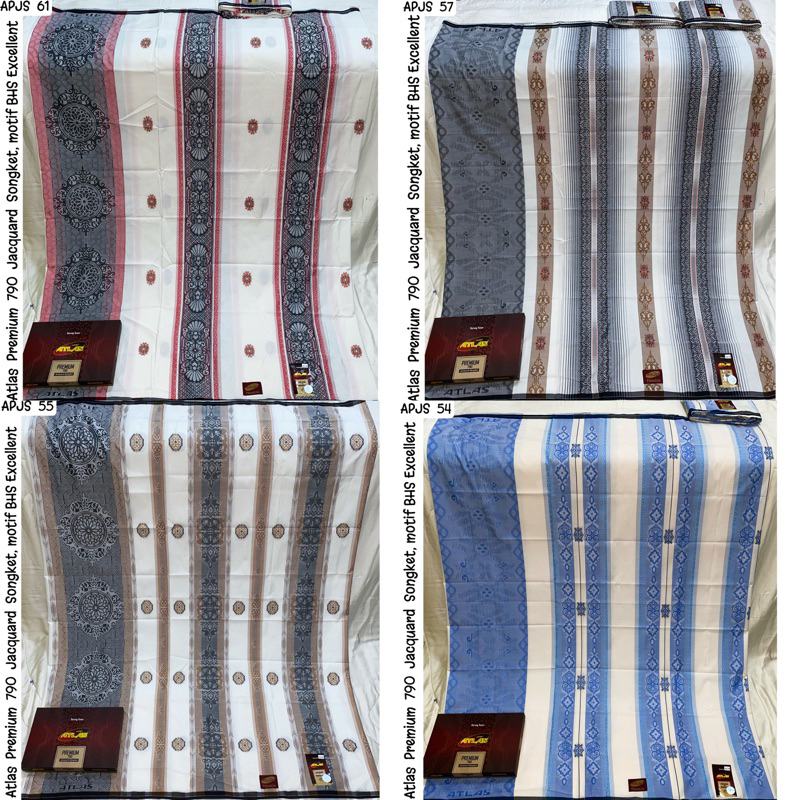 Jual Sarung Atlas Super Premium Gold 790 Songket Jacquard Motif BHS ...