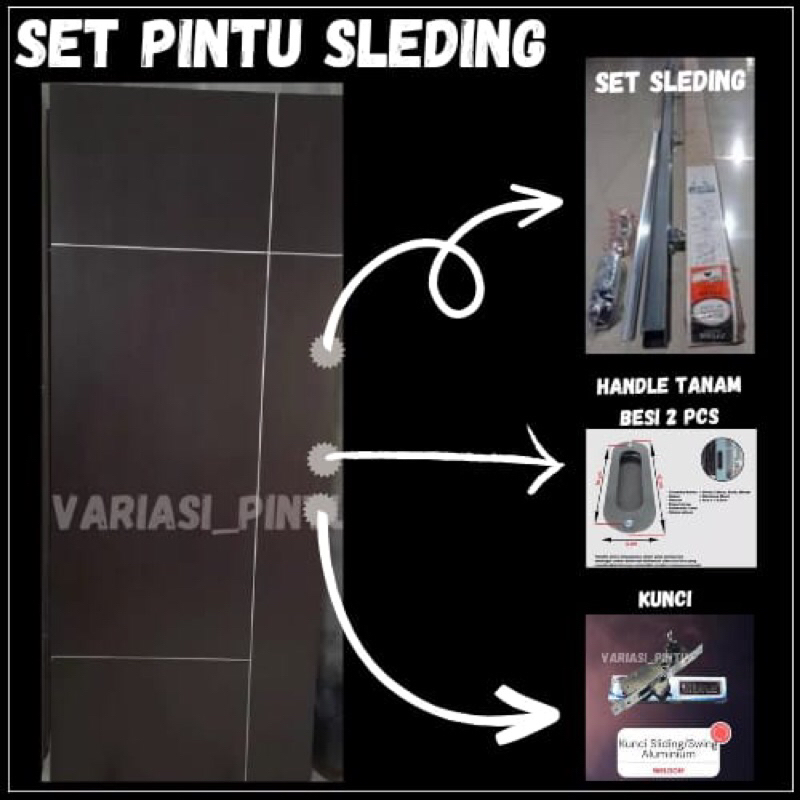 Jual SATU SET PINTU SLEDING TINGGAL PASANG / PINTU SLEDING / SLEDING ...