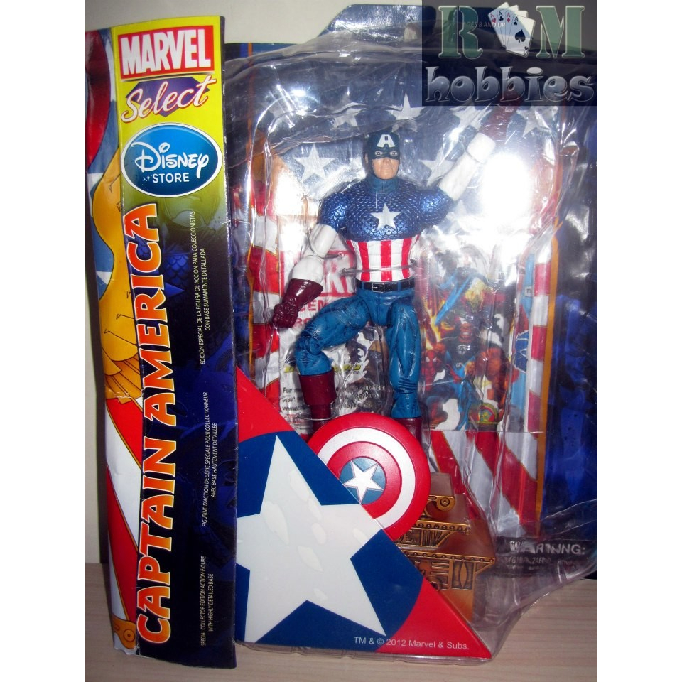Jual Action Figure Mainan Marvel Select Captain America Disney | Shopee ...