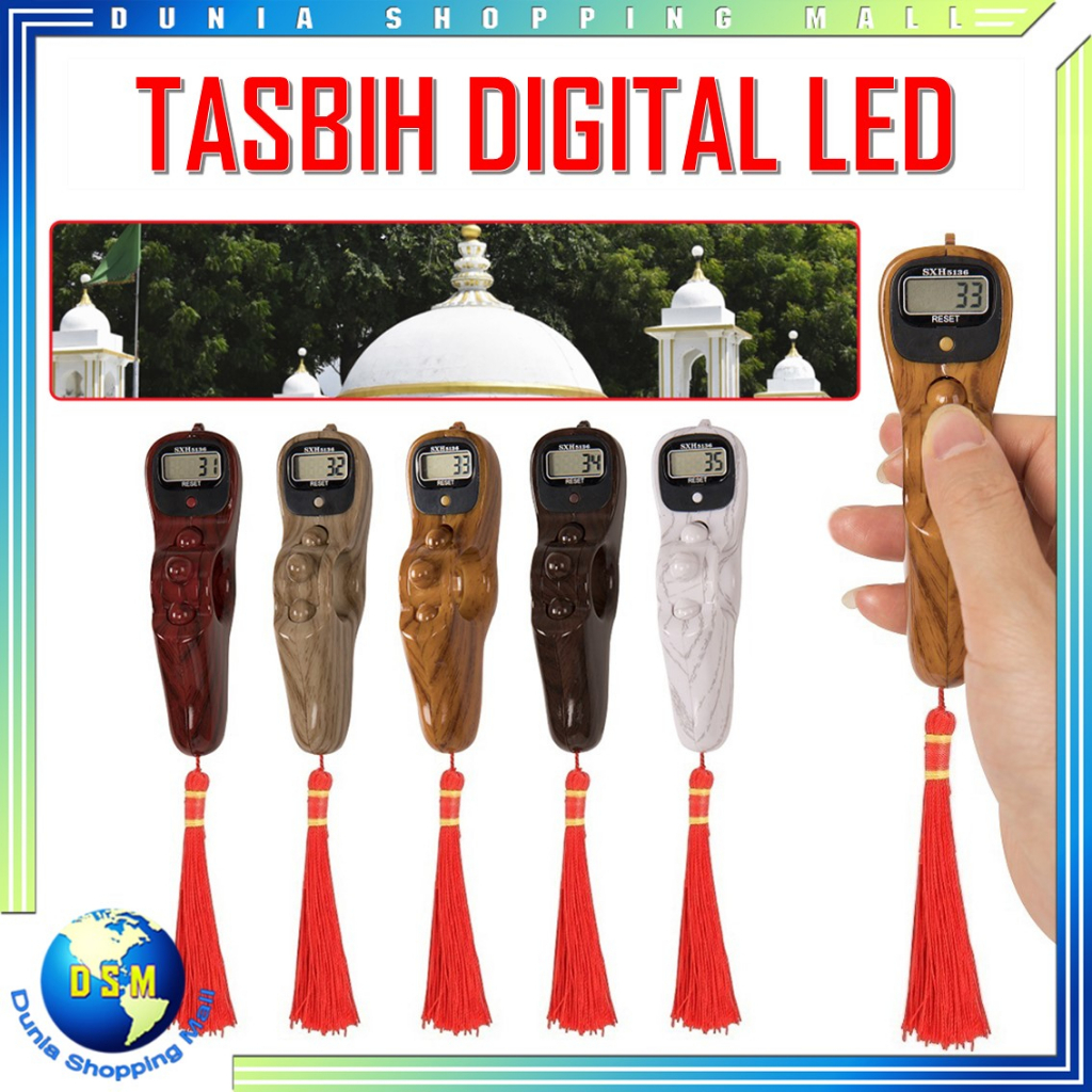 Jual DSM Tasbih Digital LED Roling Alarm Bunyi Beep 100 Motif Marmer ...