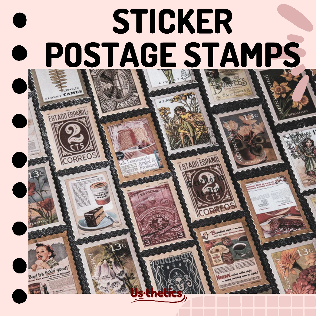 Jual Stiker Perangko vintage | Sticker Vintage Stamps Retro journal ...