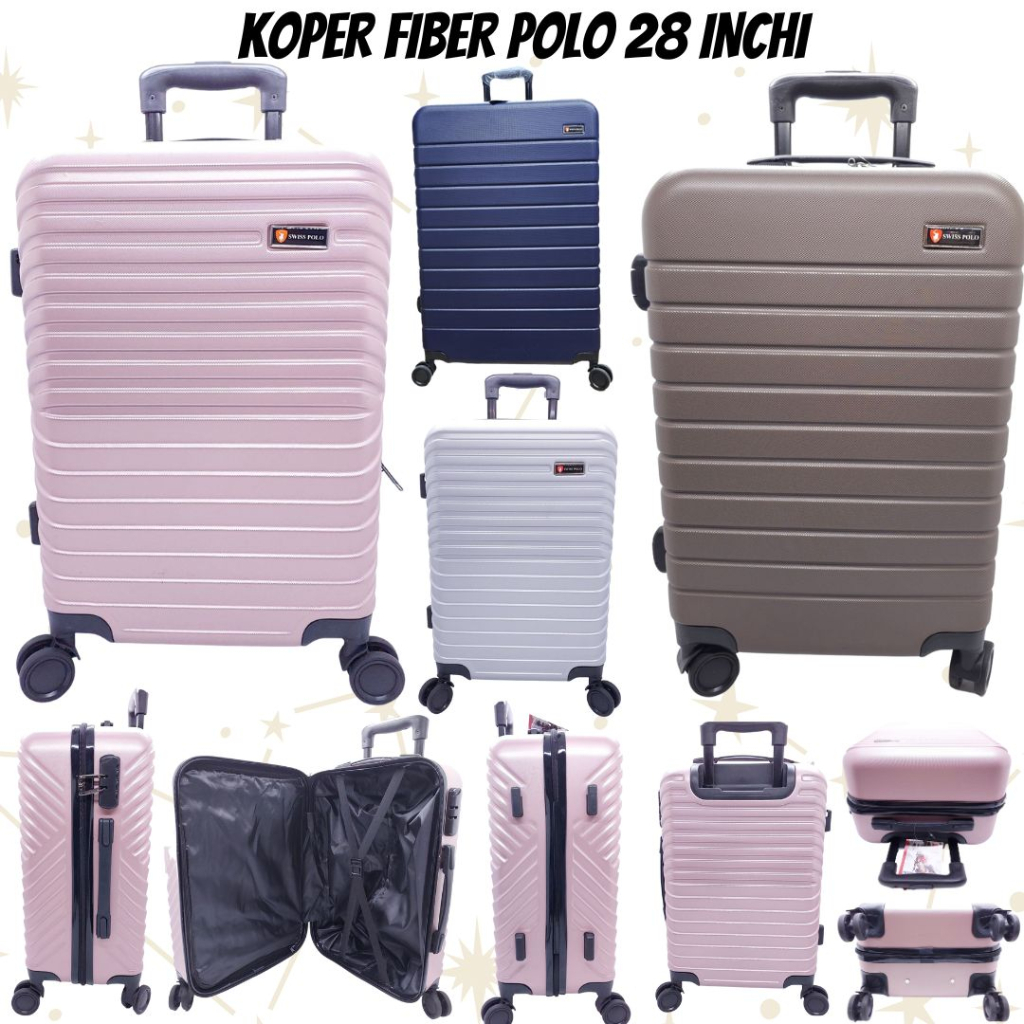 Jual KOPER FIBER POLO 28 INCHI JUMBO MURAH RINGAN RODA PUTAR / KOPER ...