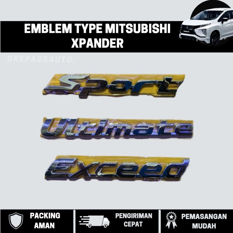 Jual EMBLEM TULISAN SPORT ULTIMATE EXCEED XPANDER | LOGO SPORT ULTIMATE ...